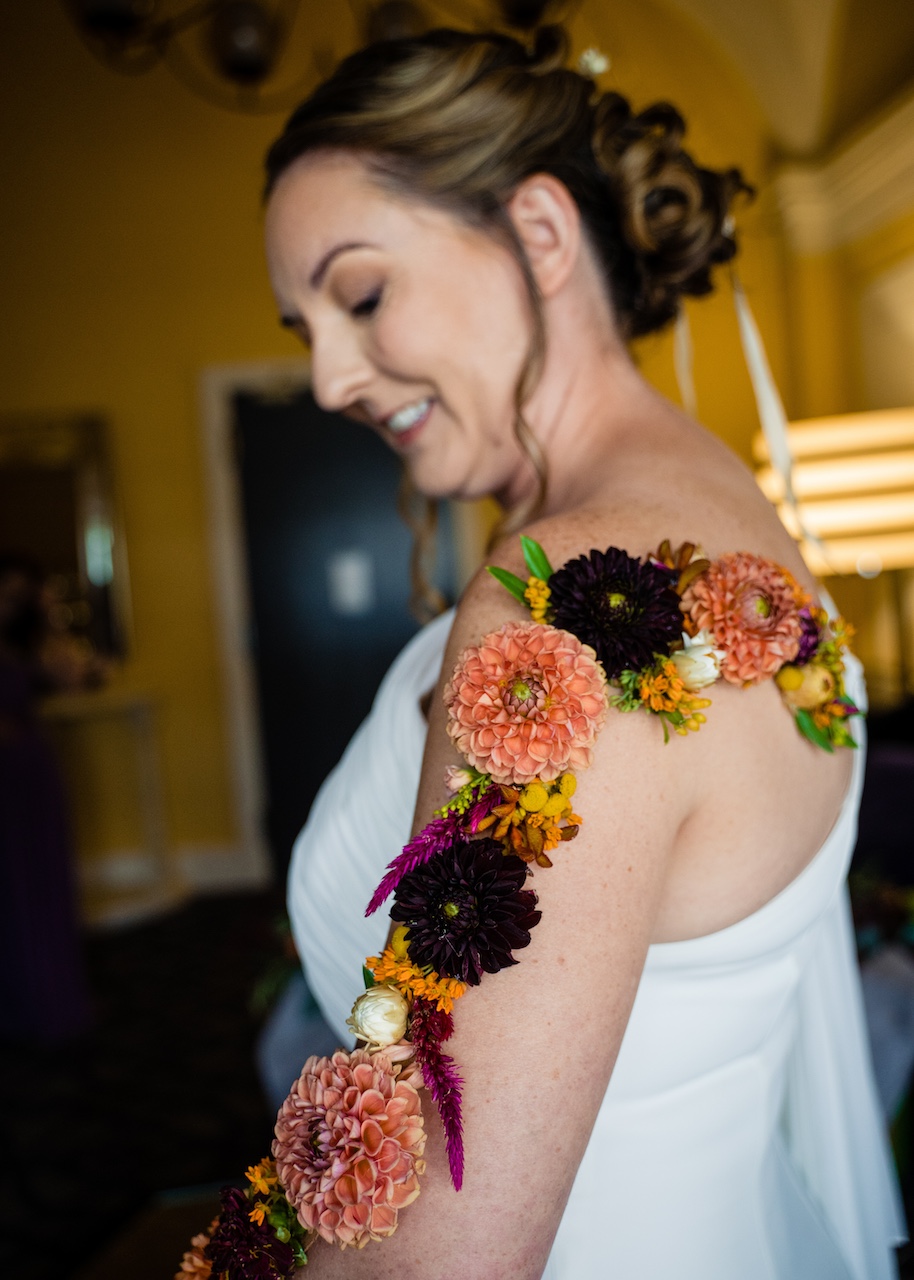 Wearable Flowers for Summer Wedding at Hotel Monaco DC | Petal's Edge ...